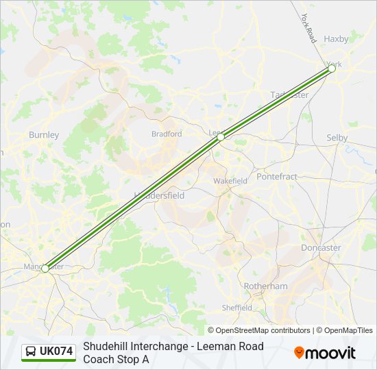 UK074 Route: Schedules, Stops & Maps - Shudehill Interchange - Leeman ...