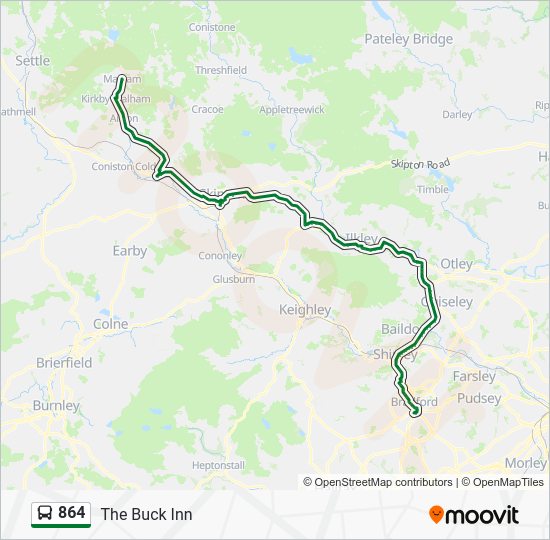 864 Route: Schedules, Stops & Maps - The Buck Inn (Updated)