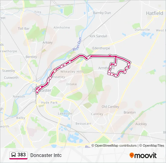 383 Route: Schedules, Stops & Maps - Doncaster Intc (Updated)