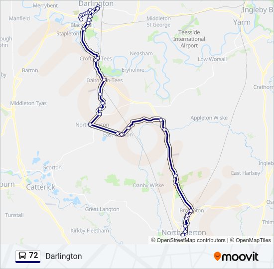 72 Route: Schedules, Stops & Maps - Darlington (Updated)