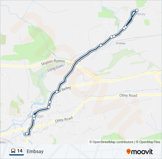 14 Route: Schedules, Stops & Maps - Embsay (Updated)