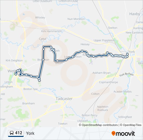412 Route: Schedules, Stops & Maps - York (Updated)