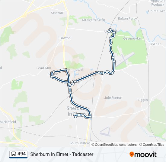 494 Route: Schedules, Stops & Maps - Sherburn In Elmet (Updated)