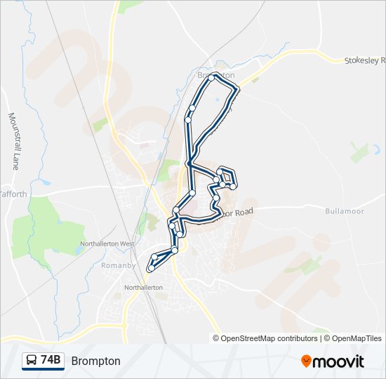 74B Route: Schedules, Stops & Maps - Brompton (Updated)