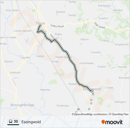 30 Route: Schedules, Stops & Maps - Easingwold (Updated)