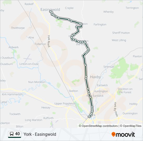 40 Route: Schedules, Stops & Maps - Easingwold (Updated)