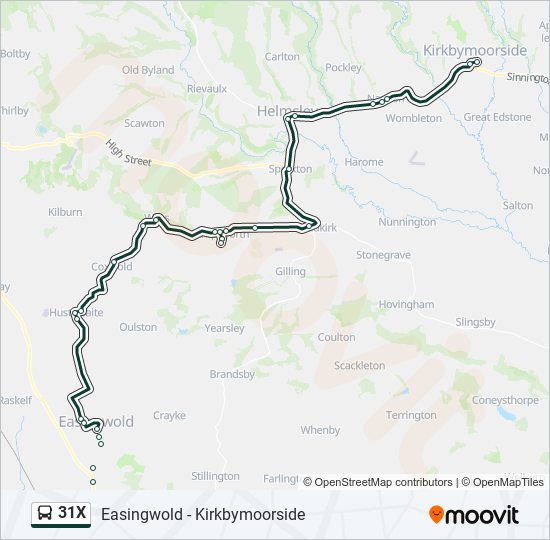 31x Route: Schedules, Stops & Maps - Kirkbymoorside (Updated)