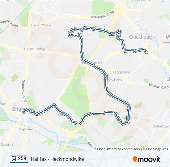 259 Route: Schedules, Stops & Maps - Cleckheaton (Updated)