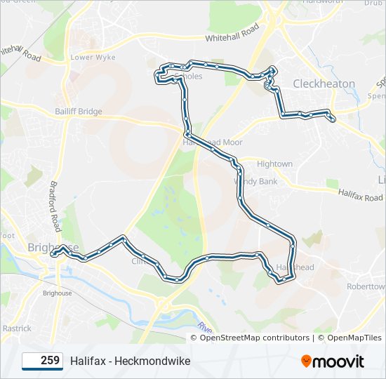 259 Route: Schedules, Stops & Maps - Cleckheaton (Updated)