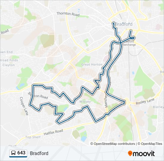 643 Route: Schedules, Stops & Maps - Buttershaw (Updated)