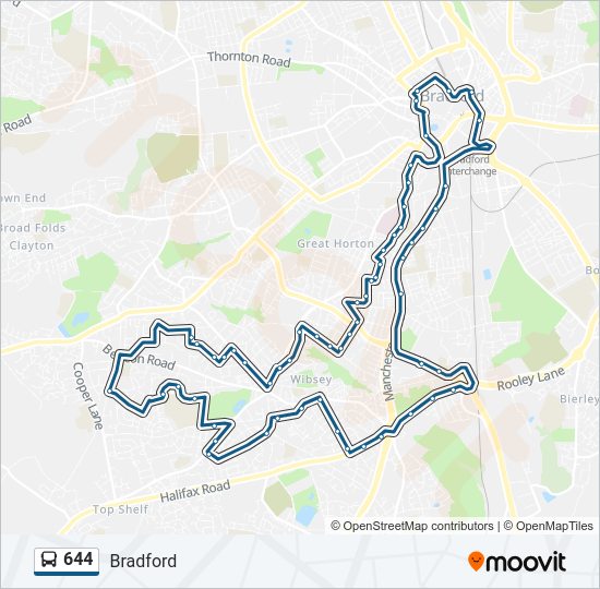 644 Route: Schedules, Stops & Maps - Buttershaw (Updated)