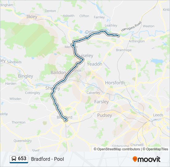 653 Route: Schedules, Stops & Maps - Bradford City Centre (Updated)