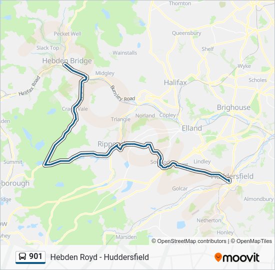 901 Route: Schedules, Stops & Maps - Huddersfield Bus Station (Updated)