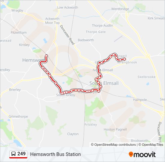 249 Route: Schedules, Stops & Maps - Hemsworth Bus Station (Updated)