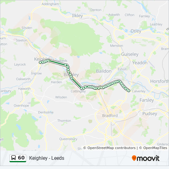 60 Route: Schedules, Stops & Maps - Greengates Leeds City Centre (Updated)