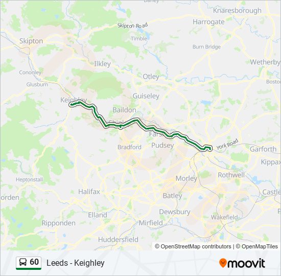 60 Route Schedules Stops Maps Leeds City Centre Updated 