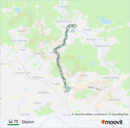 72 Route: Schedules, Stops & Maps - Skipton (Updated)