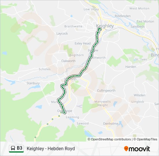 B3 Route: Schedules, Stops & Maps - Keighley Bus Stn (Updated)