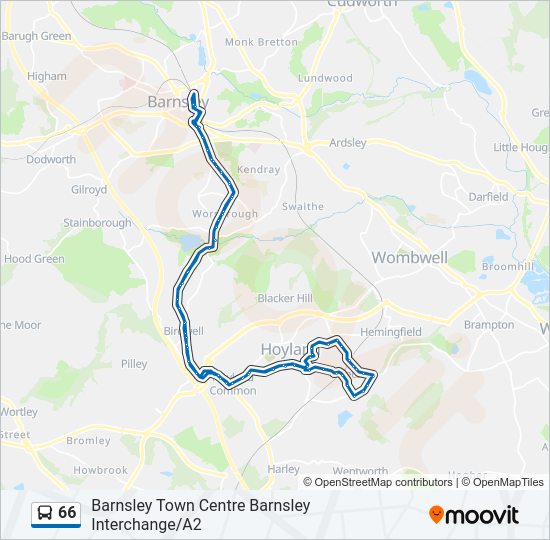 66 Route: Schedules, Stops & Maps - Barnsley Town Centre Barnsley ...