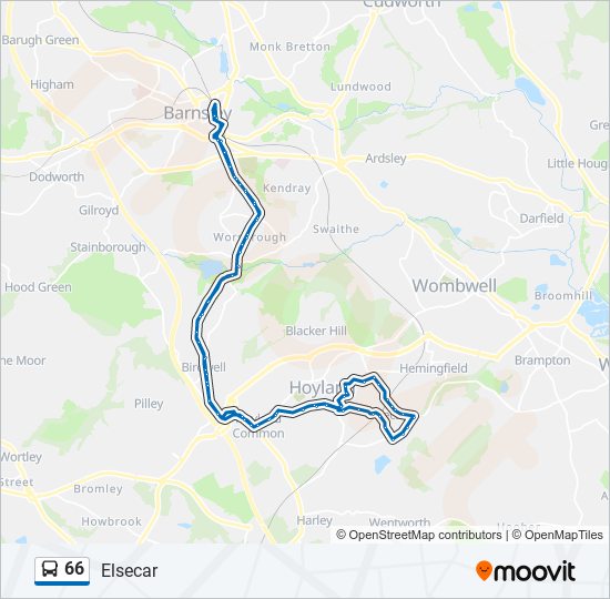 66 Route: Schedules, Stops & Maps - Elsecar (Updated)