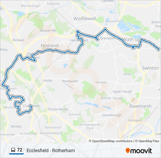 72 Route: Schedules, Stops & Maps - Manvers (Updated)