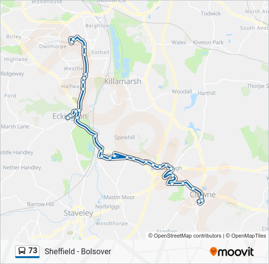 73 Route: Schedules, Stops & Maps - Clowne Tesco (Updated)