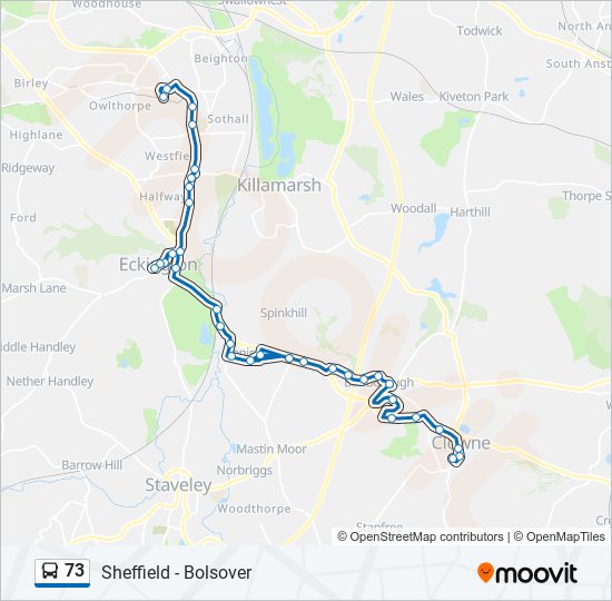 73 Route: Schedules, Stops & Maps - Clowne (Updated)