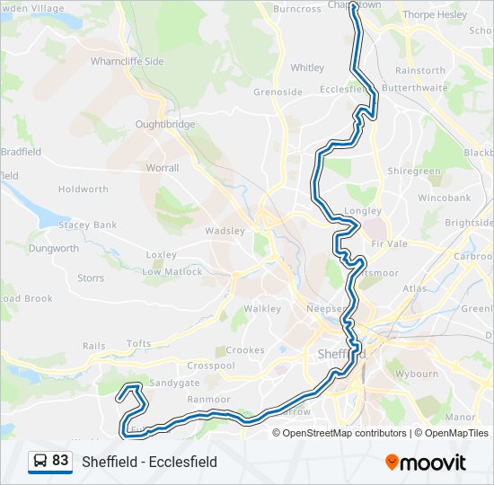 83 Route: Schedules, Stops & Maps - Fulwood (Updated)