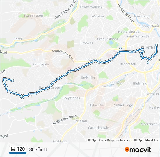 120 Route: Schedules, Stops & Maps - Sheffield Centre Arundel Gate/Ag1 ...