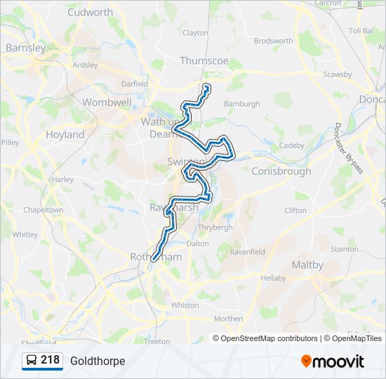 218 Route: Schedules, Stops & Maps - Goldthorpe (Updated)