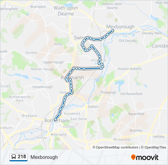 218 Route: Schedules, Stops & Maps - Mexborough (Updated)