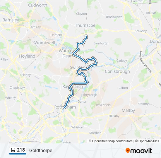 218 Route: Schedules, Stops & Maps - Goldthorpe (Updated)