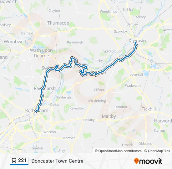 221 Route: Schedules, Stops & Maps - Doncaster Town Centre (Updated)