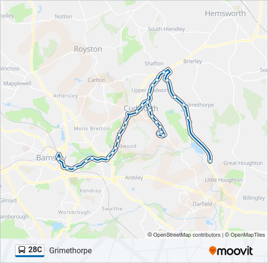 28c Route: Schedules, Stops & Maps - Grimethorpe (Updated)