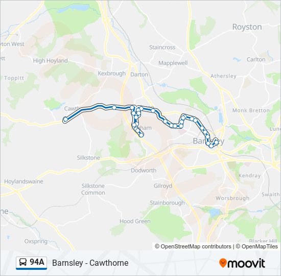94a Route: Schedules, Stops & Maps - Cawthorne (Updated)