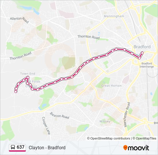 637 Route: Schedules, Stops & Maps - Bradford City Centre (Updated)