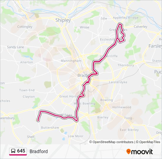 645 Route: Schedules, Stops & Maps - Bradford Intc (Updated)