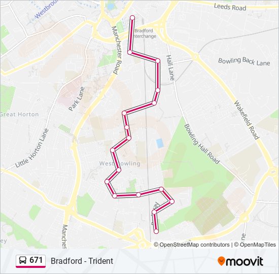 671 Route: Schedules, Stops & Maps - Bradford City Centre (Updated)