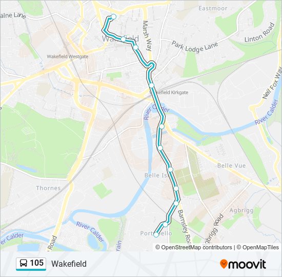 105 Route: Schedules, Stops & Maps - Portobello (Updated)