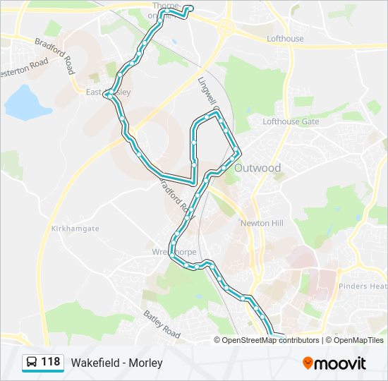 118 Route: Schedules, Stops & Maps - Thorpe (Updated)
