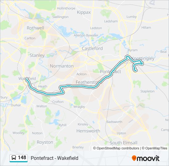 148 Route: Schedules, Stops & Maps - Wakefield City Centre (Updated)