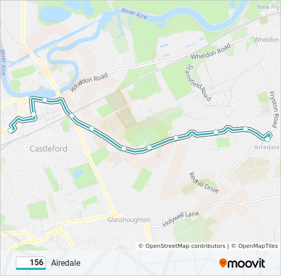 156 Route: Schedules, Stops & Maps - Airedale (Updated)