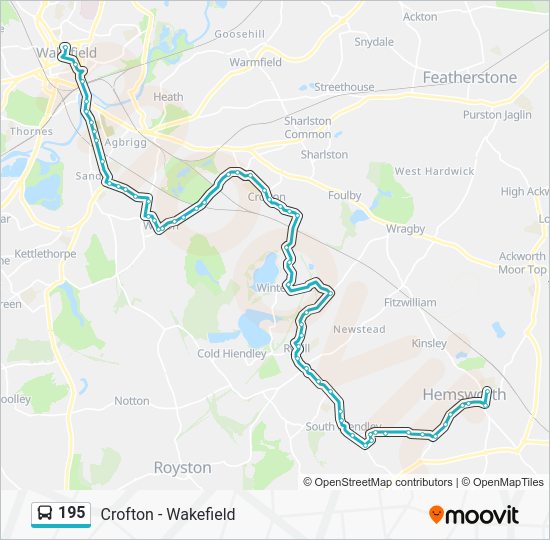 195 Route: Schedules, Stops & Maps - Outwood Acadamy (Updated)