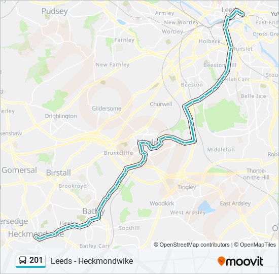 201 Route: Schedules, Stops & Maps - Leeds City Centre (Updated)