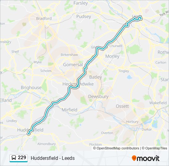 229 Route: Schedules, Stops & Maps - Leeds City Centre (Updated)
