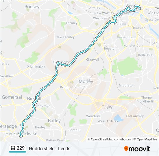 229 Route: Schedules, Stops & Maps - Heckmondwike (Updated)
