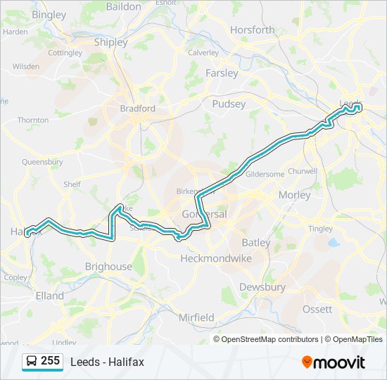 255 Route: Schedules, Stops & Maps - Halifax Town Centre (Updated)