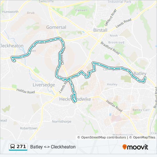 271 Route: Schedules, Stops & Maps - Batley Cleckheaton (Updated)