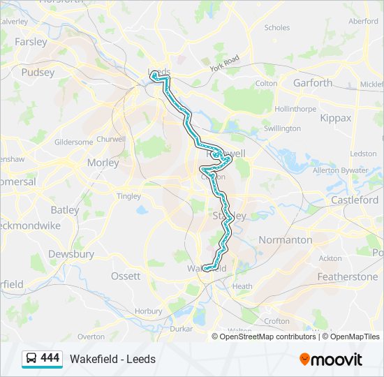 444 Route: Schedules, Stops & Maps - Wakefield City Centre (Updated)