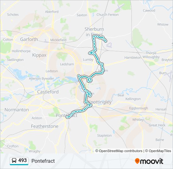 493 Route: Schedules, Stops & Maps - Pontefract (Updated)